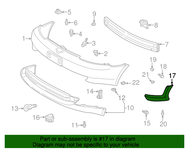 2000-2002 Toyota Echo Front Spoiler 76851-52010 | OEM Parts Online