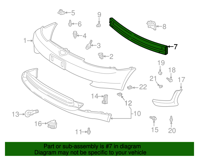 52131-52130 - Reinforced Beam 2000-2005 Toyota Echo | Ourisman Toyota Parts