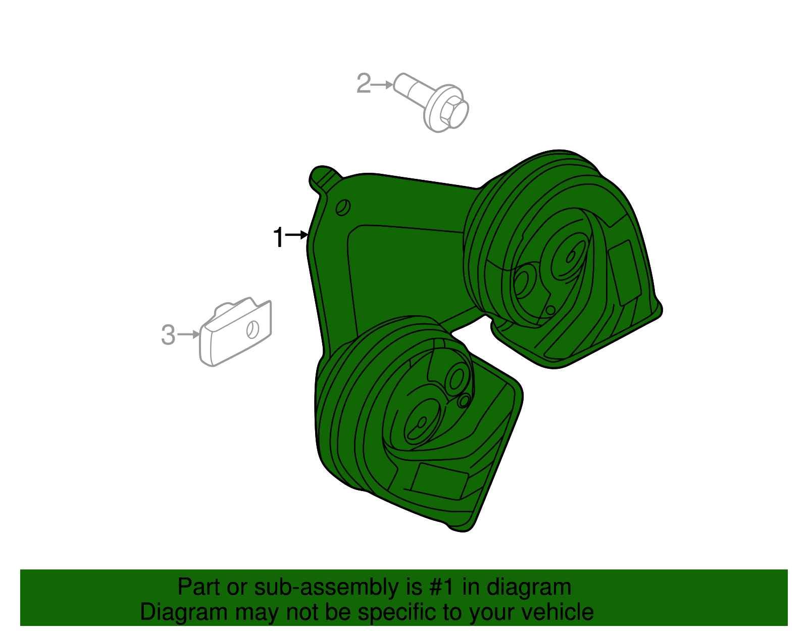 2016-2019 Ford Horn GB5Z-13832-A | OEM Parts Online