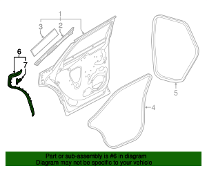 80A-839-120-B - Rear Weather-Strip 2018-2019 Audi | Audi OEM Parts