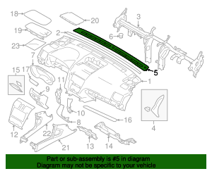 66115SG020 - Defroster Grille - 2014 2015 Subaru Forester | World OEM ...