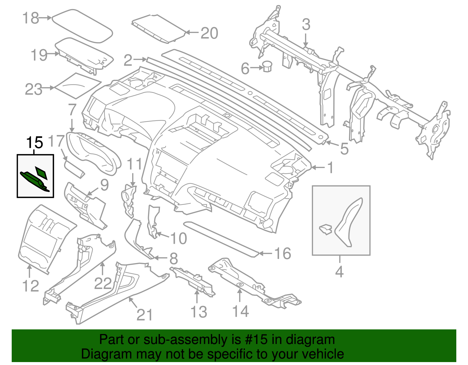66135FJ010LL - Fuse Box Door 2014-2016 Subaru Forester | Subaru Factory ...
