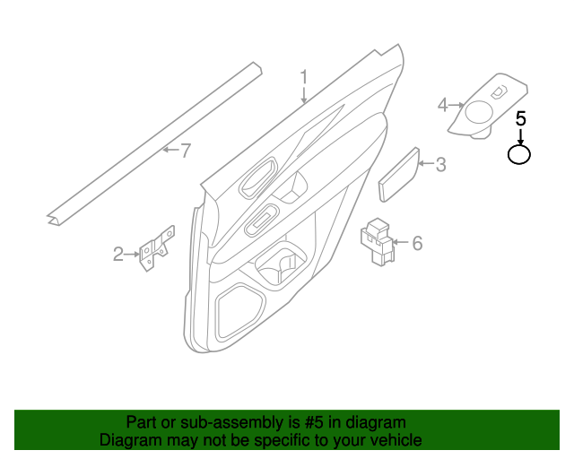 2013-2019 Nissan Pathfinder Switch Bezel Cap 80967-3KA0A | TascaParts.com