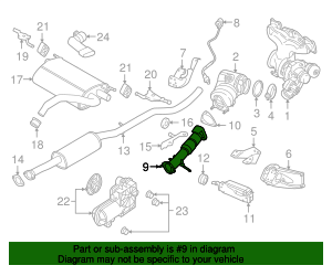 2015-2018 Volvo Front Pipe 31293869 | Genuine Volvo Replacement Parts
