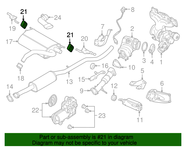 9186408 - Muffler W/Tailpipe Bushing 1999-2018 Volvo | My Swedish Parts