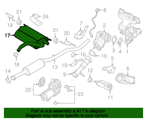 2017-2018 Volvo Muffler 31454280 | TascaParts.com