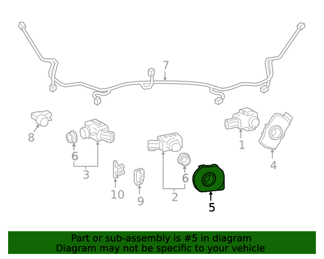 2019-2022 Toyota Park Sensor Retainer 89348-12140-A0 | Toyota Parts Center