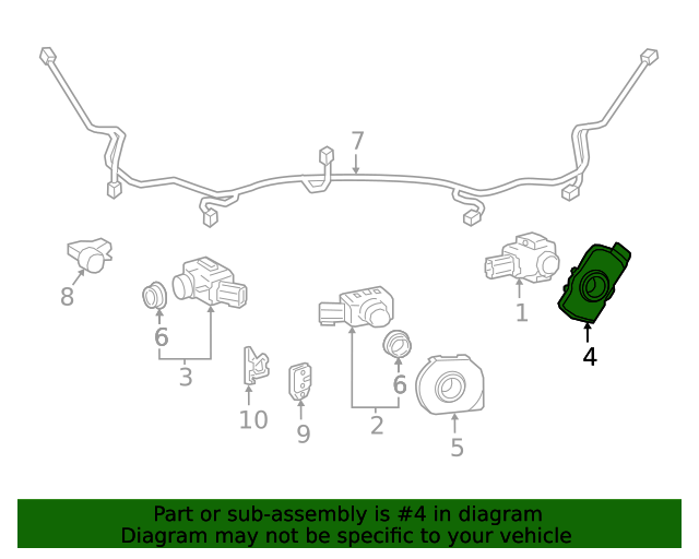 89348-47040-A4 - Park Sensor Retainer - 2021-2022 Toyota | OEM Genuine ...