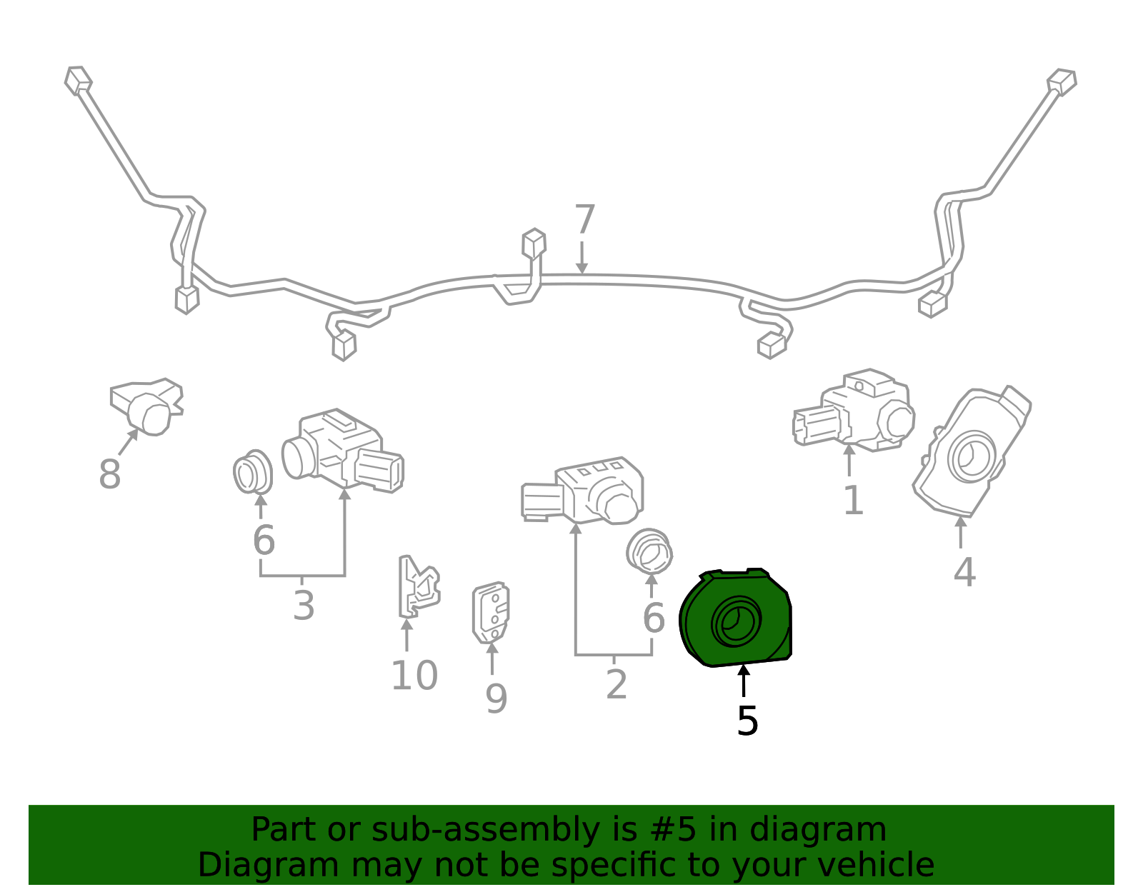 89348-12070-23 - 2022 Toyota - Park Sensor Retainer | Toyota Parts ...