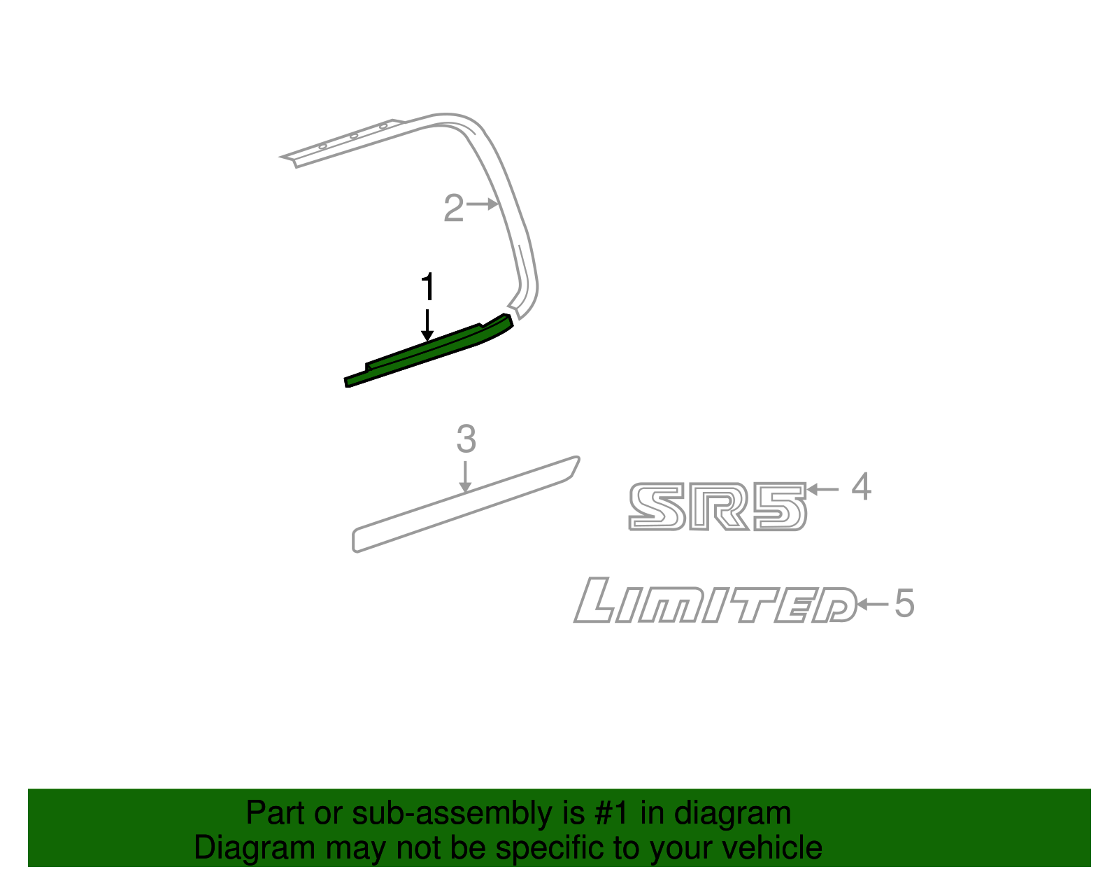 2004-2006 Toyota Tundra Door Window Belt Weatherstrip (Left, Rear ...