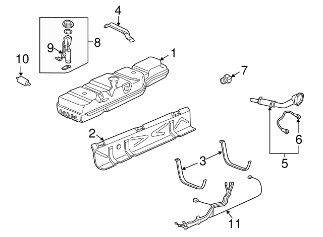 1998-2002 GM Fuel Pump and Level Sensor Module with Seal, Float, and ...