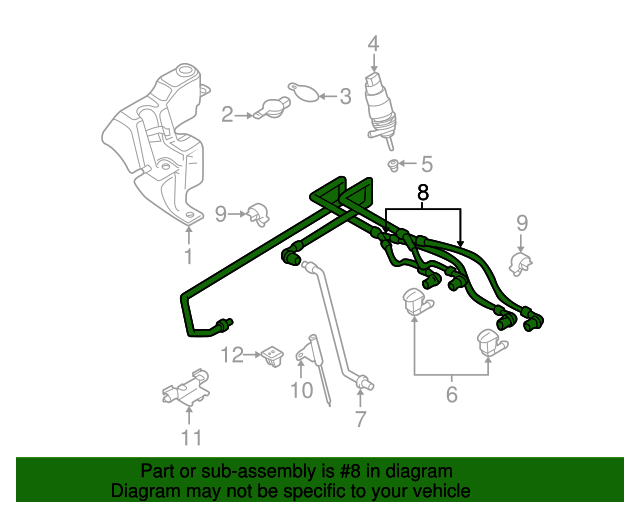 Genuine BMW 61-60-8-364-209 | Intensive Cleaning System Hose | FREE ...