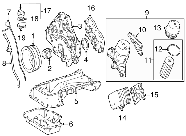 157-014-01-02 - Oil Pan 2014-2018 Mercedes-Benz | Mercedes-Benz USA Parts