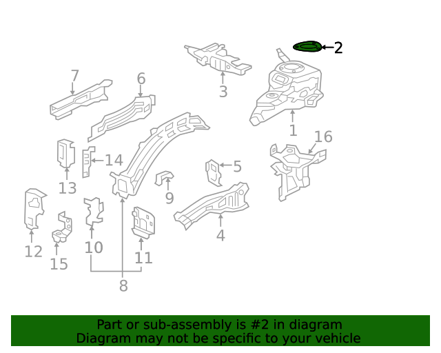 2017-2021 Honda Civic Upper Plate 74185-TGG-A00 | Honda Factory Parts