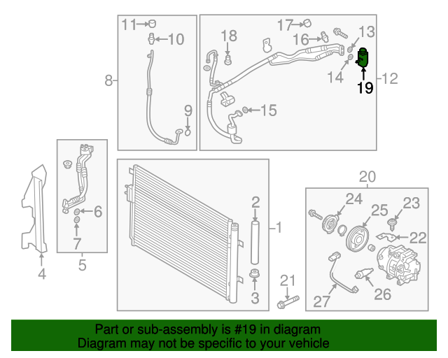 Genuine OEM Expansion Valve Part# 97626-A6000 Fits 2014-2019 Hyundai ...