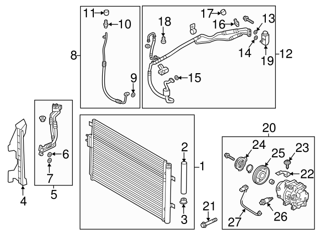 29136-B8800 - Radiator Support Baffle 2013-2019 Hyundai ...
