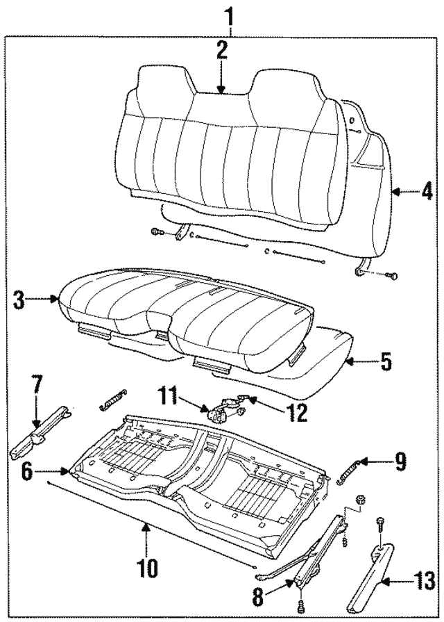 1998-1999 Isuzu Hombre Cushion Frame 8123777250 | Isuzu Parts Center