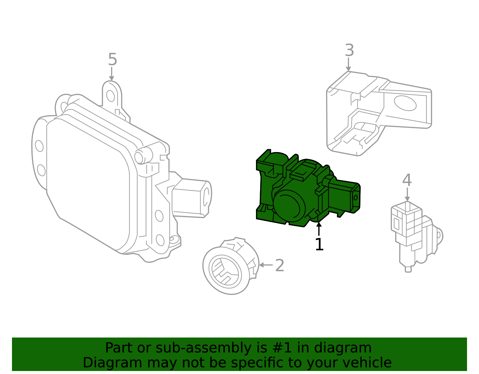 Genuine Toyota Park Sensor part# 89341-30040-C0 for 2016-2018 Toyota ...