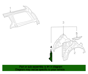 2004-2010 Toyota Sienna Inner Wheelhouse Gusset 61641-AE010 | OEM Parts ...