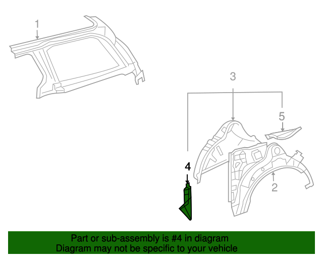 2004-2010 Toyota Sienna Inner Wheelhouse Gusset 61641-AE010 | OEM Parts ...