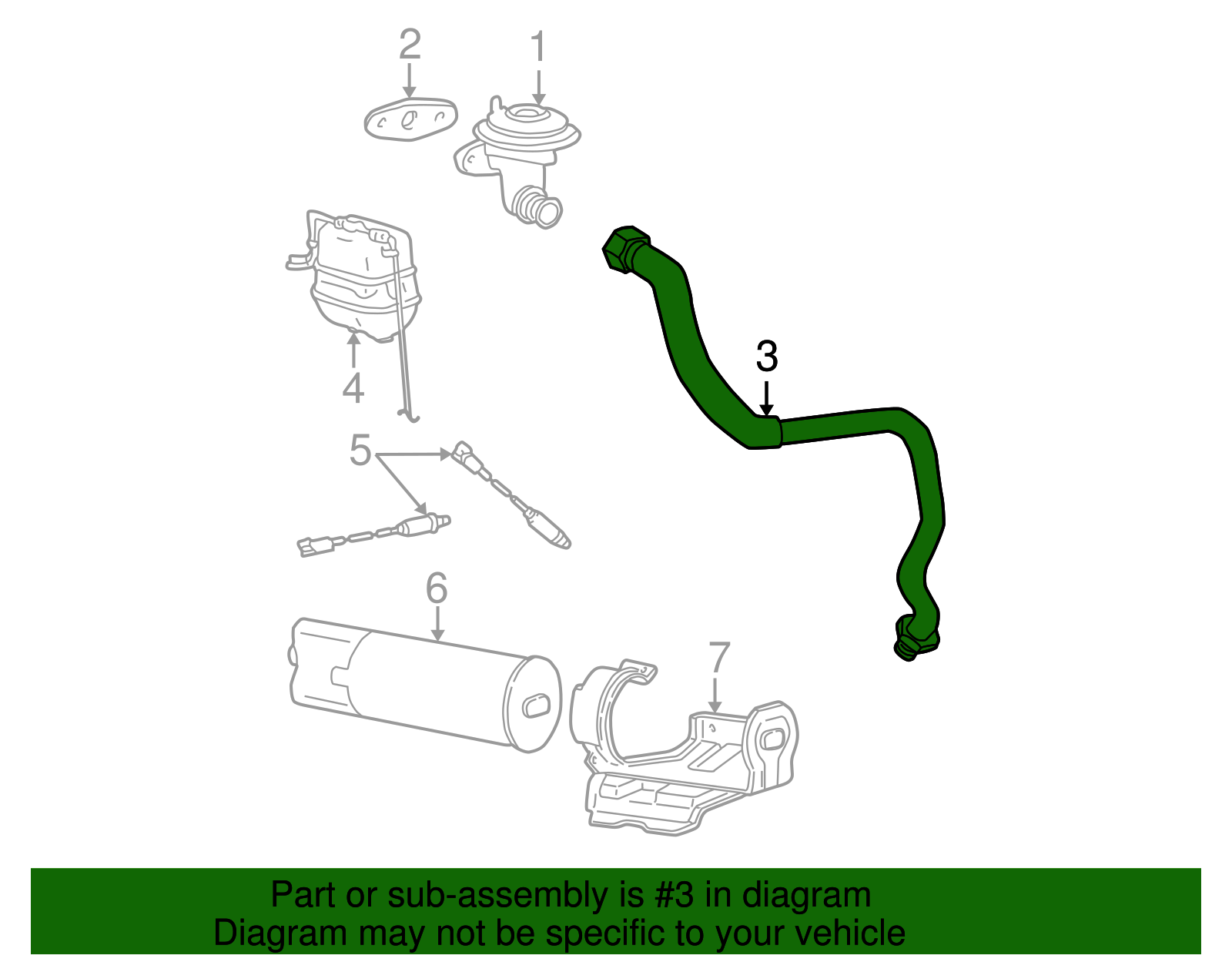 YC2Z-9D477-AA - Egr Tube 2000-2007 Ford | Big 3 Auto Parts