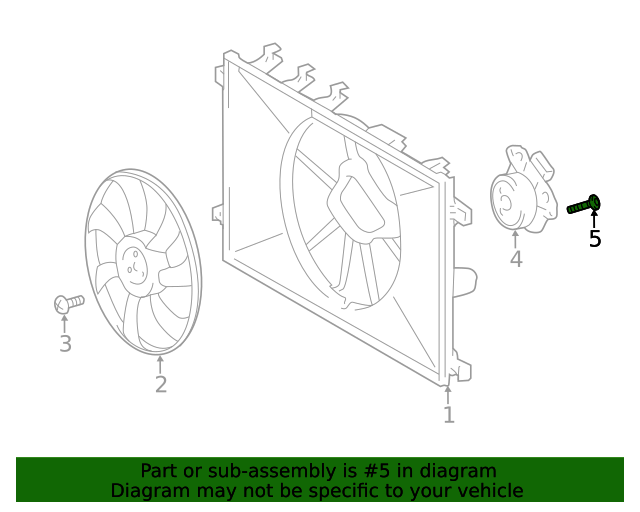 2017-2024 Toyota Fan Motor Bolt 90099-04633 | Toyota Parts Center