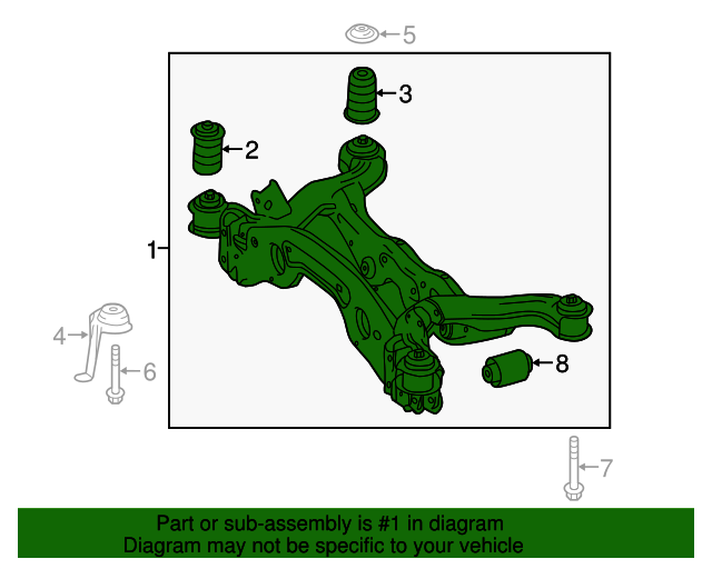 242-350-00-00 - Suspension Subframe Crossmember 2015-2020 Mercedes-Benz ...