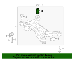 242-351-03-00 - Suspension Crossmember Insulator 2015-2017 Mercedes ...