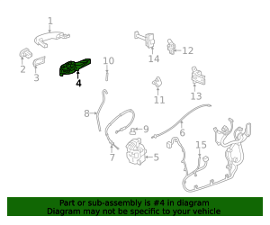 2017-2023 Buick Rear Driver Side Door Outside Handle Bracket 13515509 ...