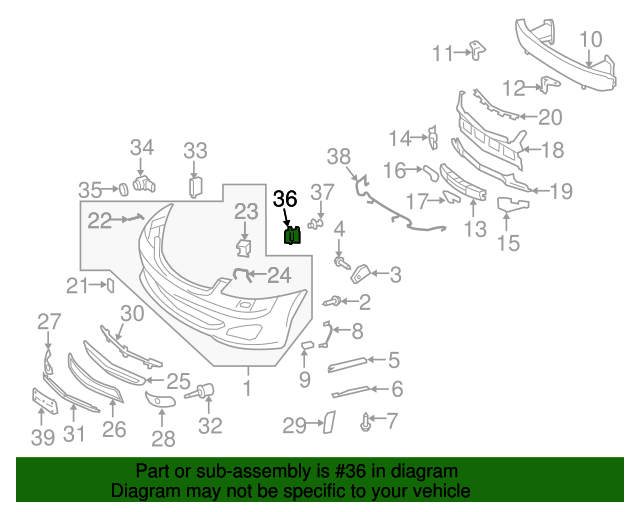 221-885-08-67 - Park Sensor Housing 2007-2009 Mercedes-Benz | Mercedes ...