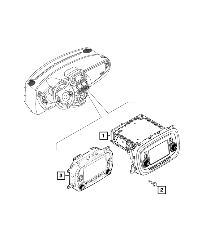 2016-2018 Fiat 500X Multi Media Radio 6RT61LXHAA | Mopar eStore