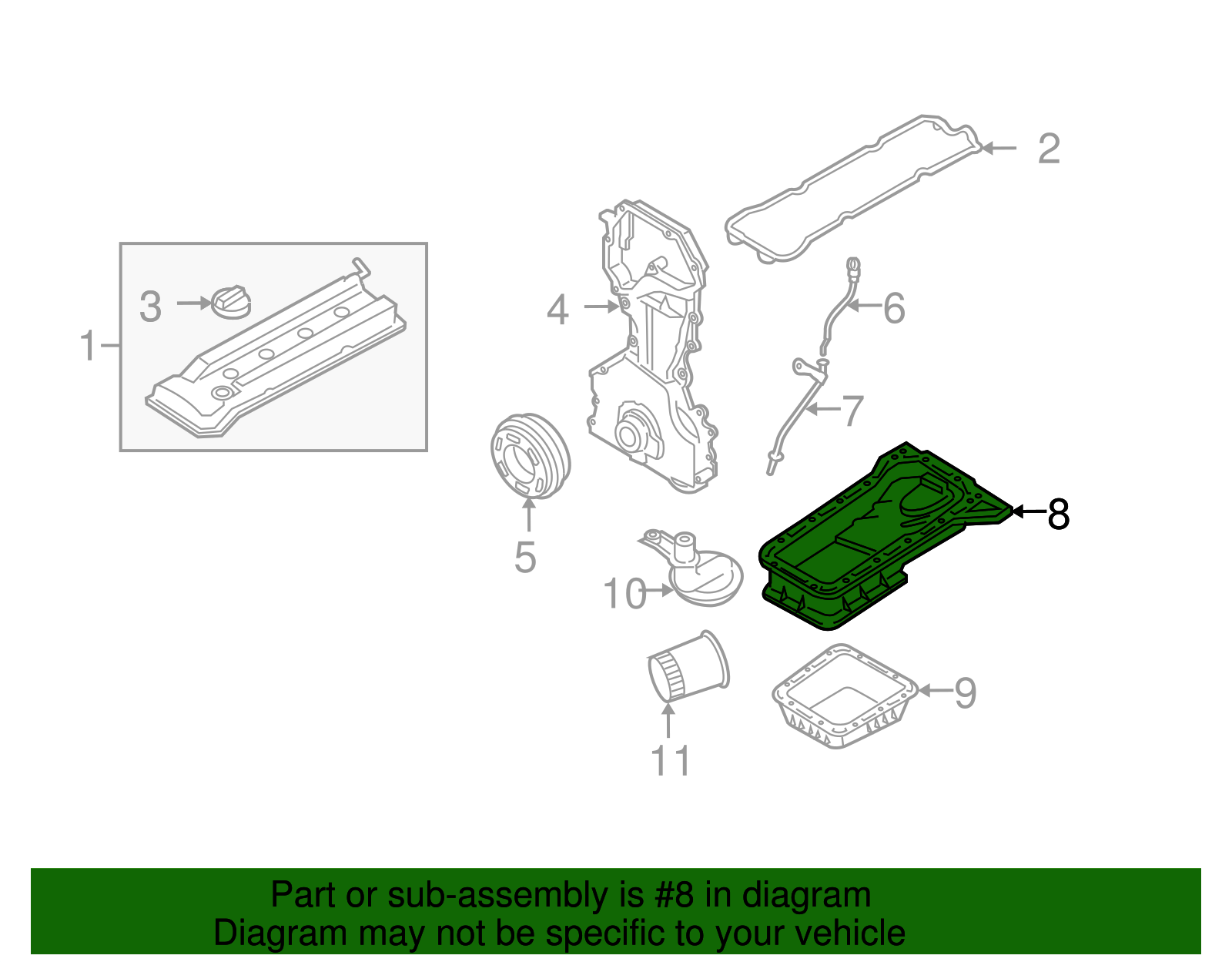 2007-2013 Nissan Altima Oil Pan 11110-JA00A | Team Nissan Inc.