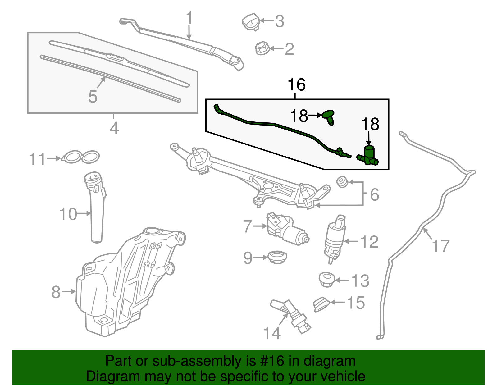 2013-2020 Chevrolet Windshield Washer Nozzle Hose 20910500 GM ...