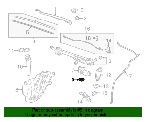 2010-2021 GM Washer Reservoir Grommet 9114703 | QuirkParts