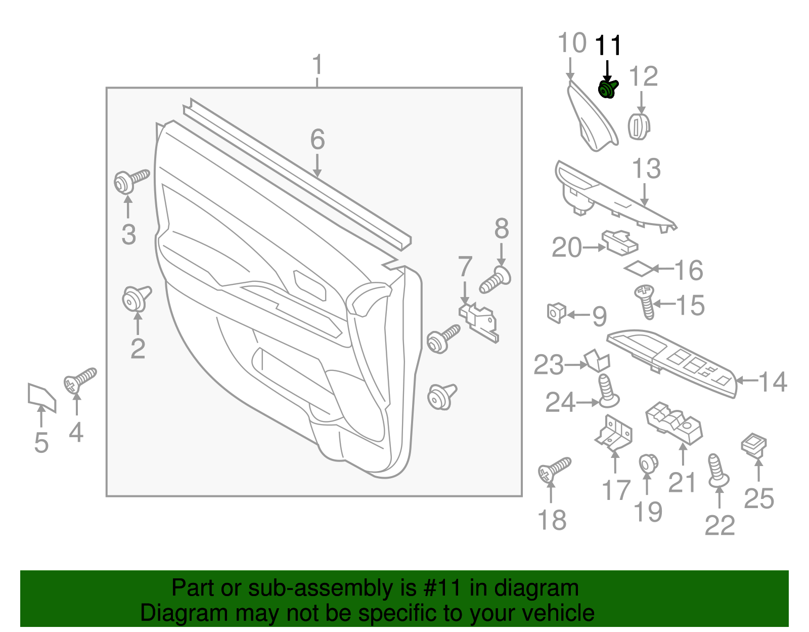 MU000588 - Corner Trim Clip 2007-2024 Mitsubishi | Mitsubishi Direct Parts
