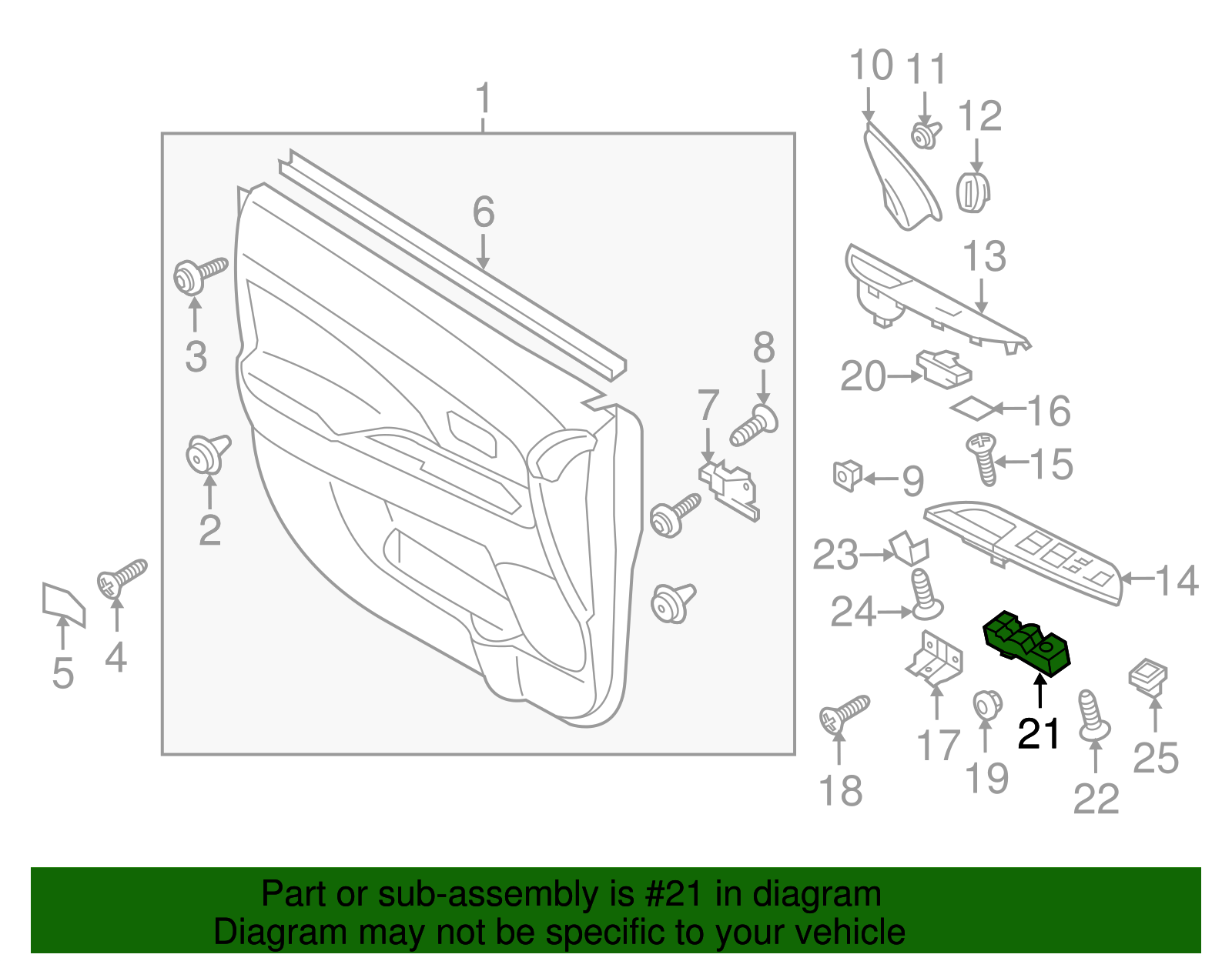 2014-2024 Mitsubishi Outlander Sport Window Switch 8608A261 ...
