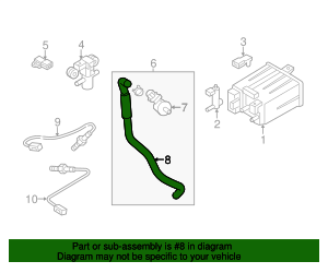 2012-2018 Infiniti Vapor Hose 14912-1MG0C | OEM Parts Online