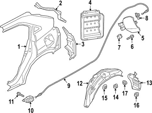 Quarter Panel & Components for 2024 Mitsubishi Eclipse Cross ...