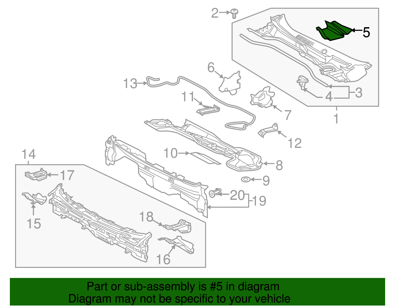 2018-2022 Toyota C-HR Vent Louver 55783-10050 | Toyota Parts Center