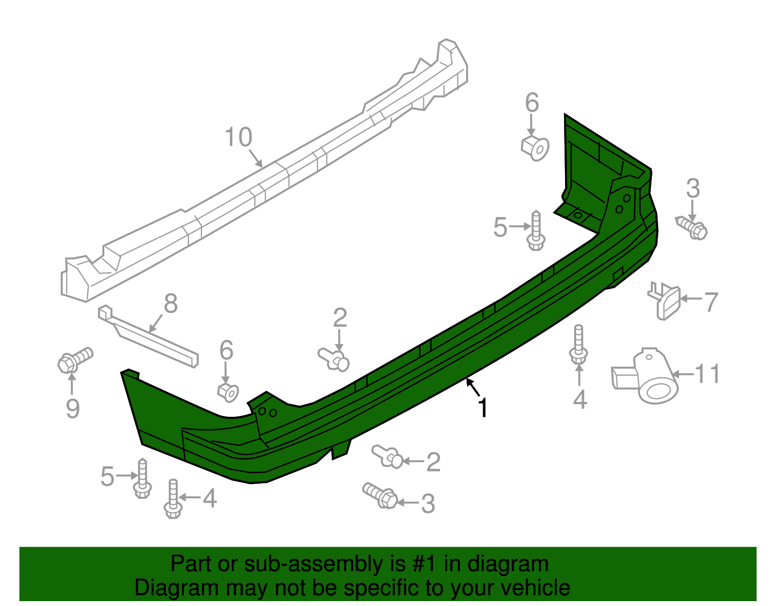 2013-2021 Nissan NV200 Bumper Cover 85022-3LM0J | My Nissan Part