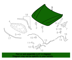 41008058887 - 2015-2020 BMW Hood (41-00-8-058-887) | BMW of South ...