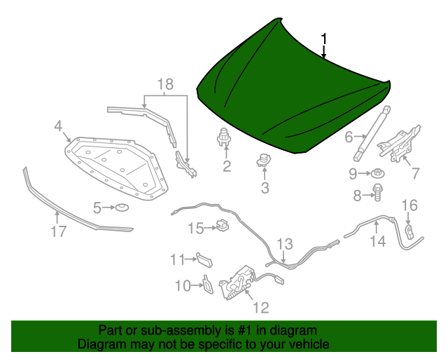 Genuine BMW 41-00-8-058-887 | Hood | FREE Shipping on Most Orders $499 ...