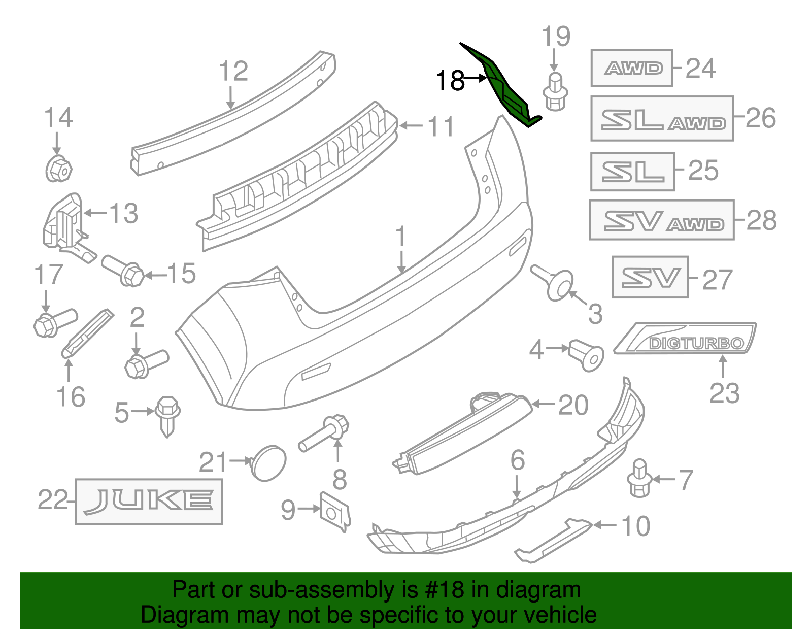 2015-2016 Nissan Juke Closure Panel 78816-3YM0A | Riverside Nissan