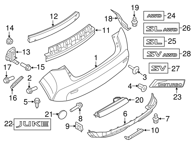 2015-2017 Nissan Juke Closure Panel - Driver's Side (LH) 78817-3YM0A ...