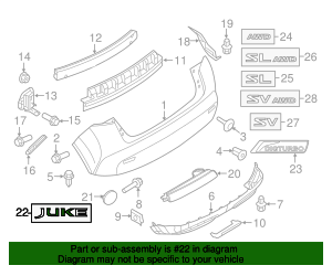 90892-1KA0A - Nameplate 2011-2017 Nissan Juke | Nissan Parts ...