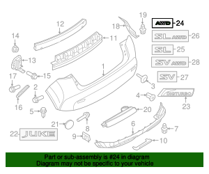 2011-2017 Nissan Nameplate 84896-1VK2A | OEM Parts Online