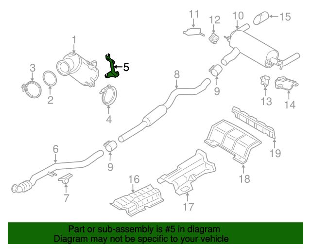 Genuine BMW 18-32-7-643-426 | Converter & Pipe Bracket | FREE Shipping ...