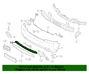 LR024324 - Bumper Trim 2010-2012 Land Rover Range Rover ...