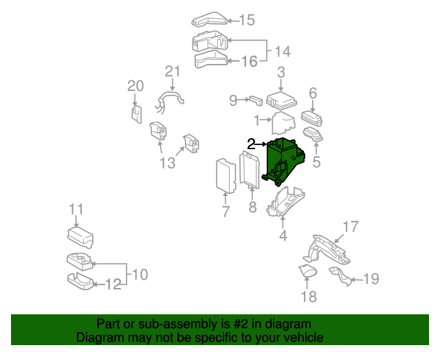 82672-48120 - Junction Block Cover 2006-2008 Lexus RX400h ...