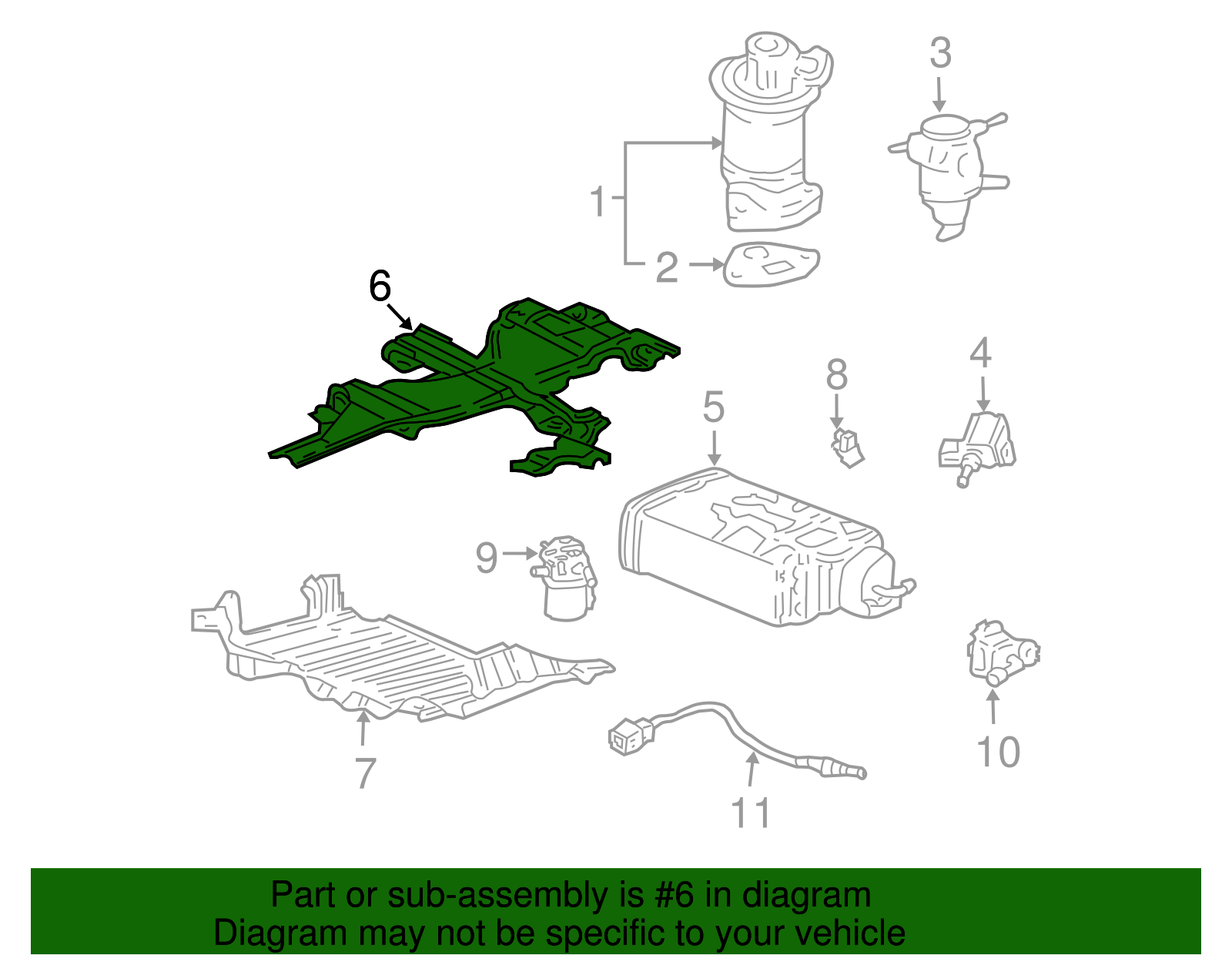 17358-S3V-A00 - Vapor Canister Bracket 2003-2004 Honda Pilot | Honda ...
